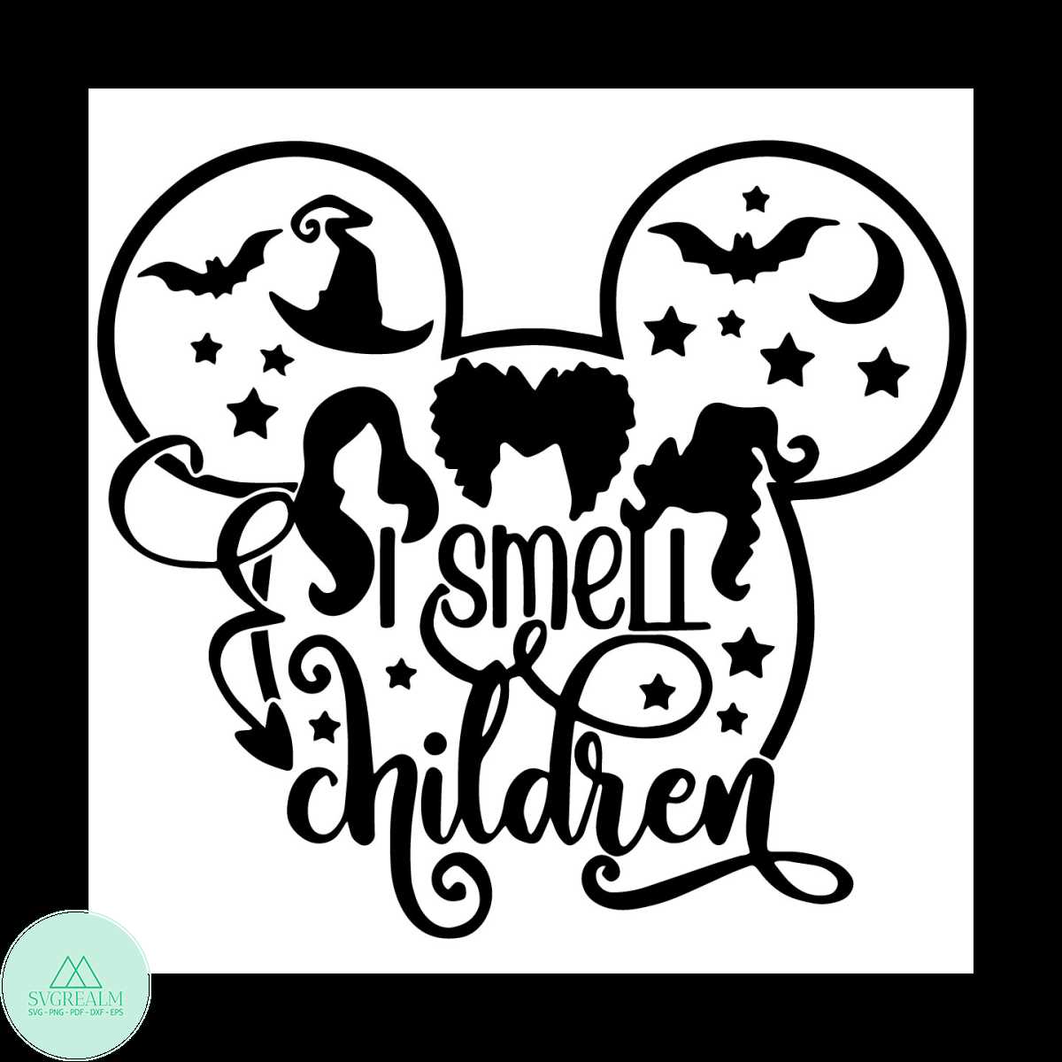 Disney Mickey Head I Smell Children Hocus Pocus Svg | Inspire Uplift