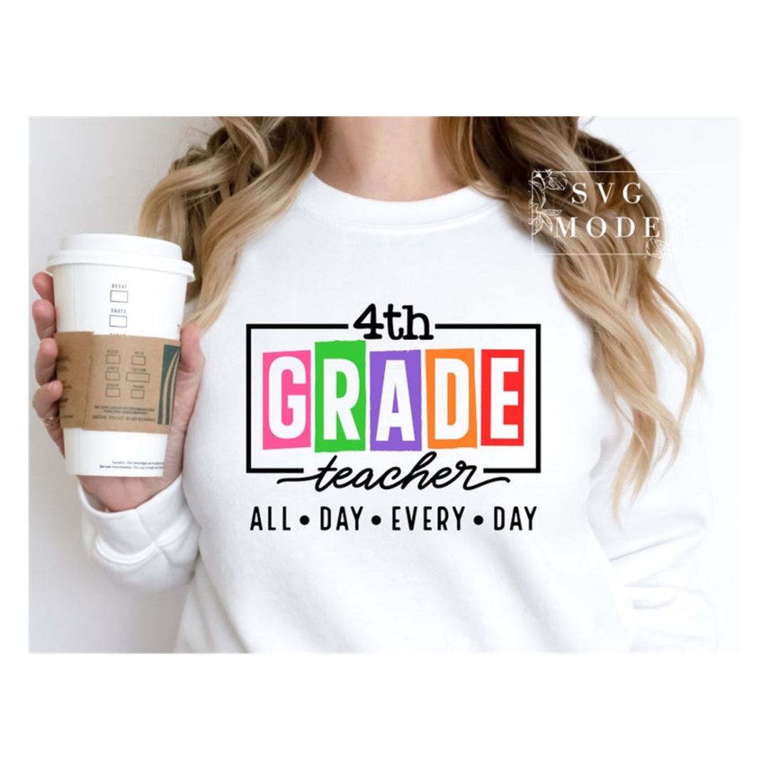 Fourth Grade Teacher SVG PNG, Teacher Life Svg, 4th Grade Te | Inspire ...