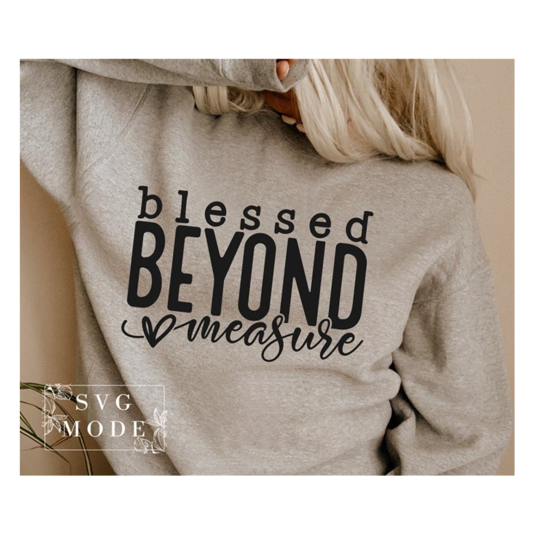Blessed Beyond Measure SVG, Simply Blessed Svg, Faith Svg, R - Inspire ...