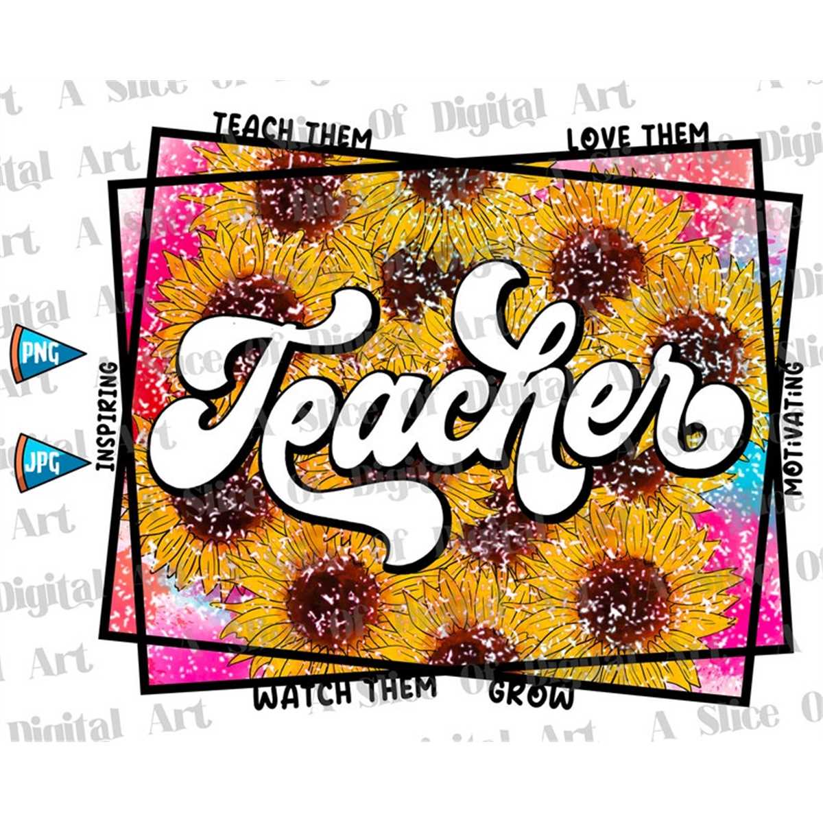 Teacher PNG Sublimation Designs Downloads, Retro Teacher Png | Inspire ...