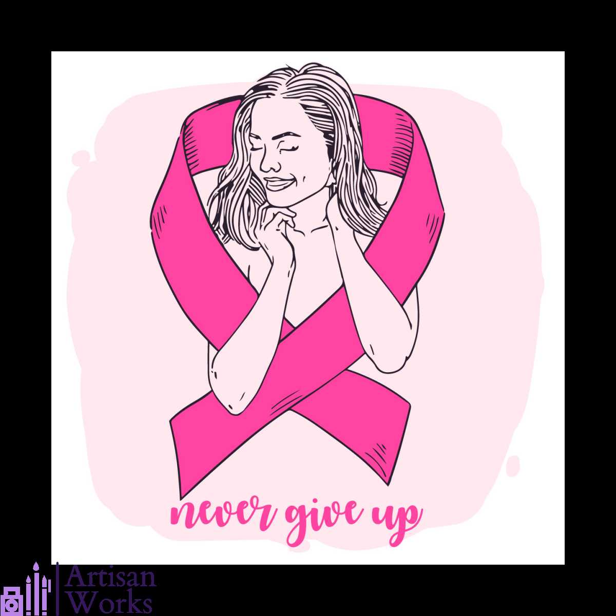Never Give Up Pink Ribbon SVG, Breast Cancer Awareness SVG | Inspire Uplift Never Give Up Pink Ribbon SVG, Breast Cancer Awareness SVG | Inspire Uplift