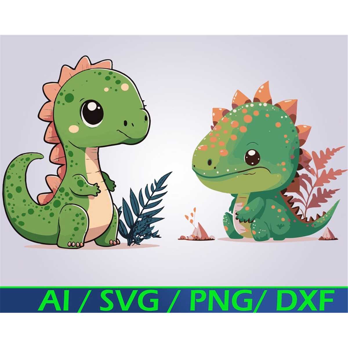 Cute Dinosaur SVG Digital Download Bundle, Kids Adorable Bab - Inspire ...