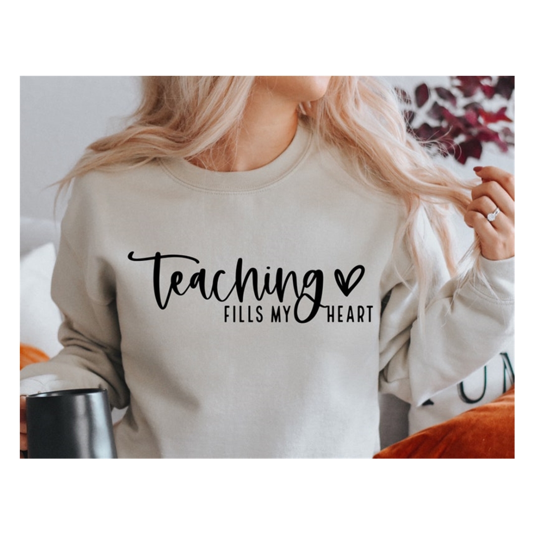 Teaching Fills My Heart SVG PNG PDF, Teacher Life Svg, Made | Inspire ...
