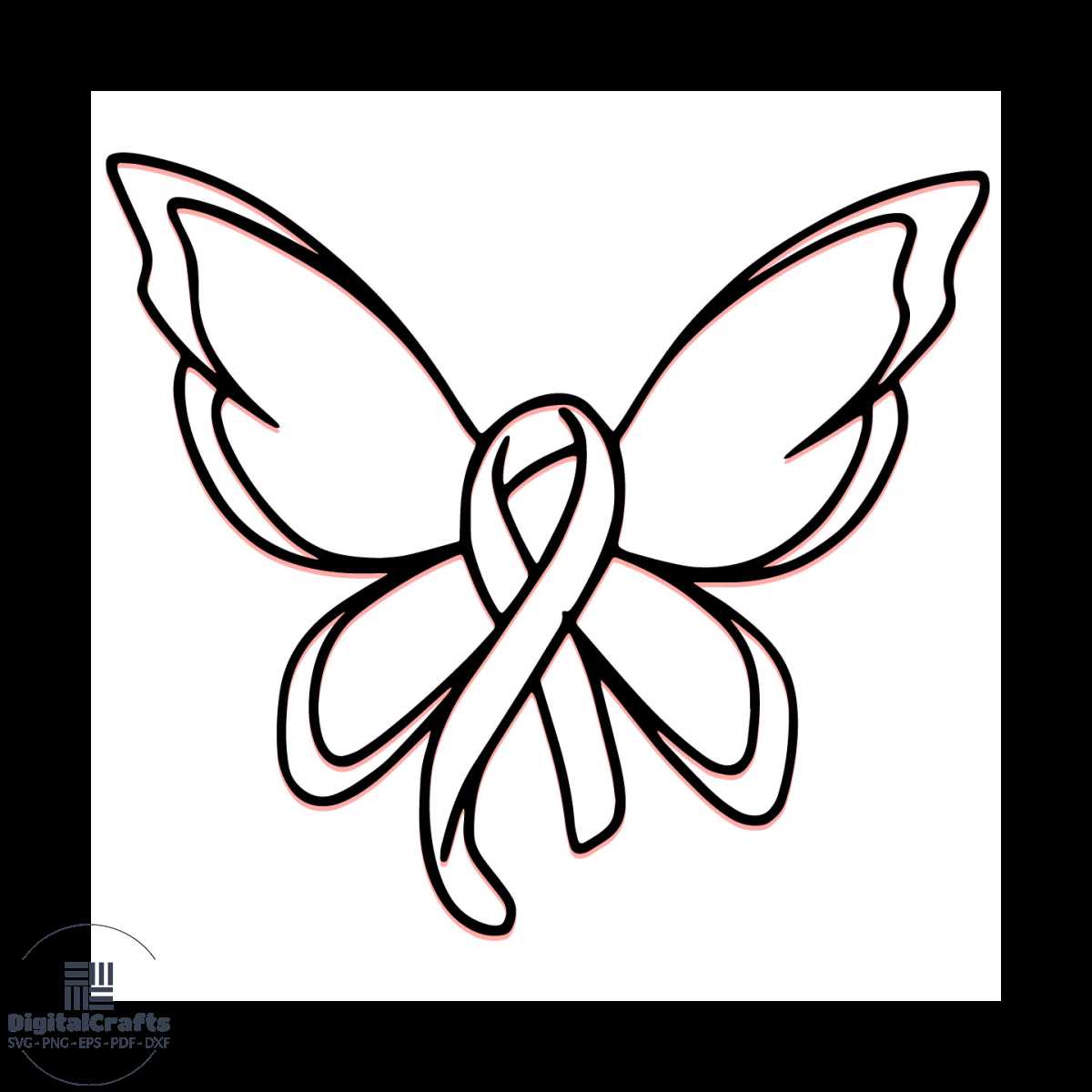 Breast Cancer Ribbon Butterfly Svg, Breast Cancer Svg | Inspire Uplift