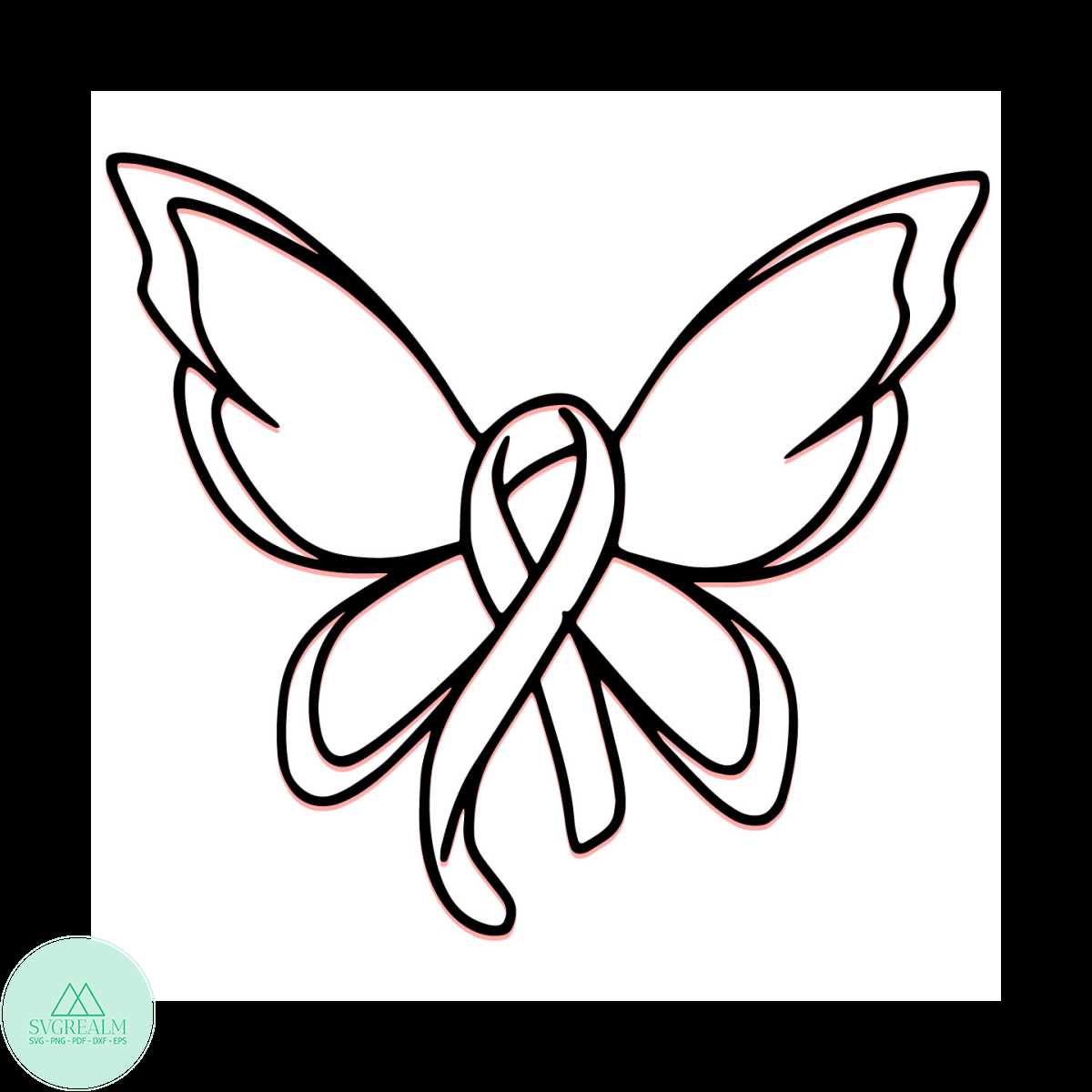 Breast Cancer Ribbon Butterfly Svg, Breast Cancer Svg | Inspire Uplift