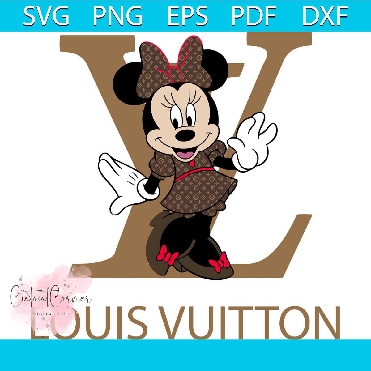 Louis Vuitton & Disney Minnie Mouse SVG, Louis Vuitton Logo | Inspire ...