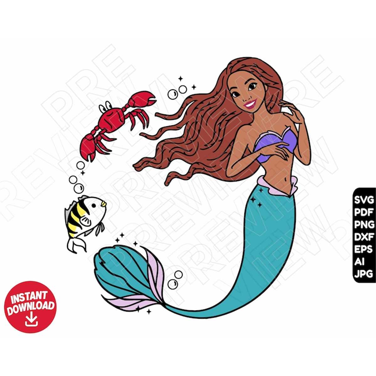 The little mermaid african american , black ariel princess S - Inspire ...