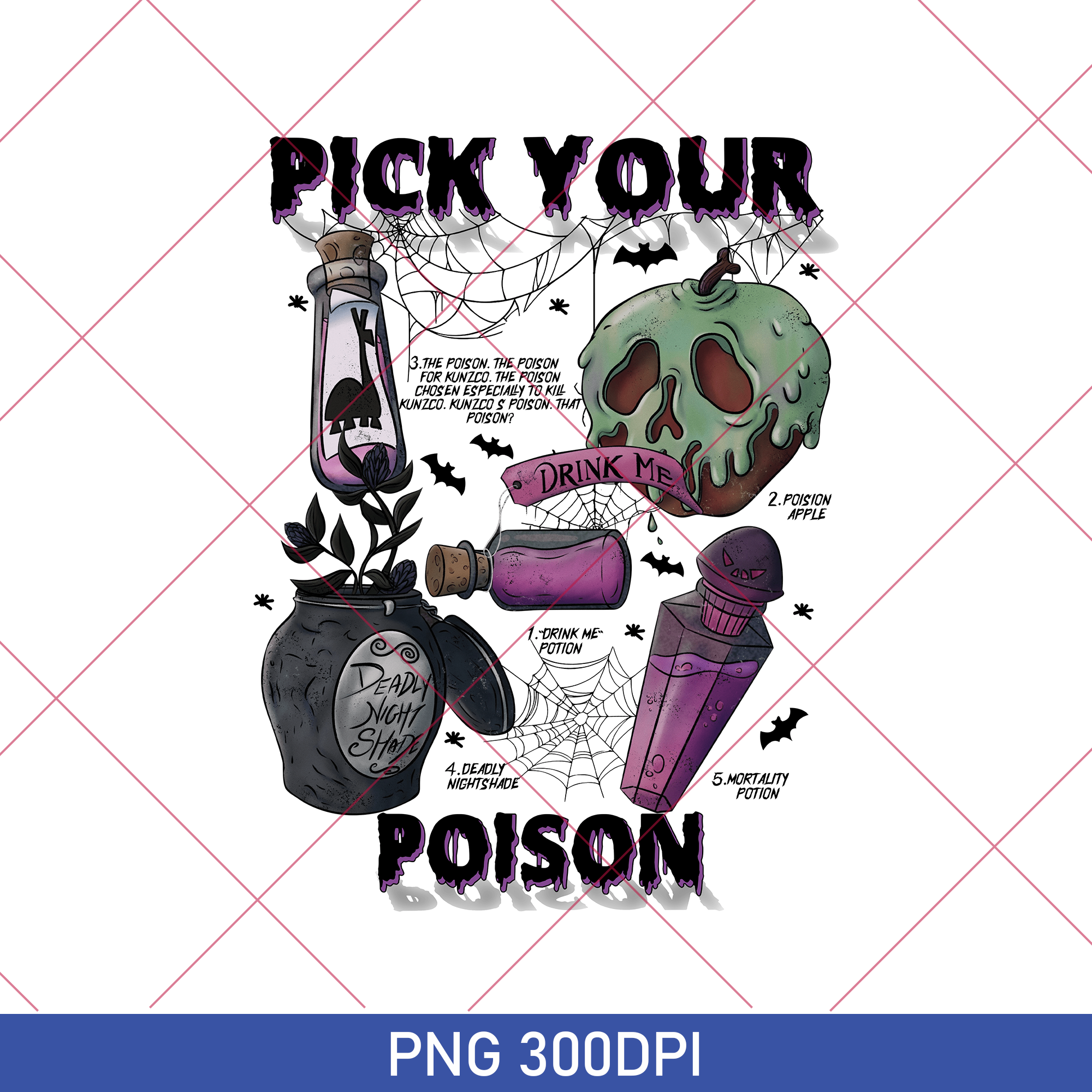 Retro Pick Your Poison Watercolor Prints, Pick Your Poison P | Inspire ...