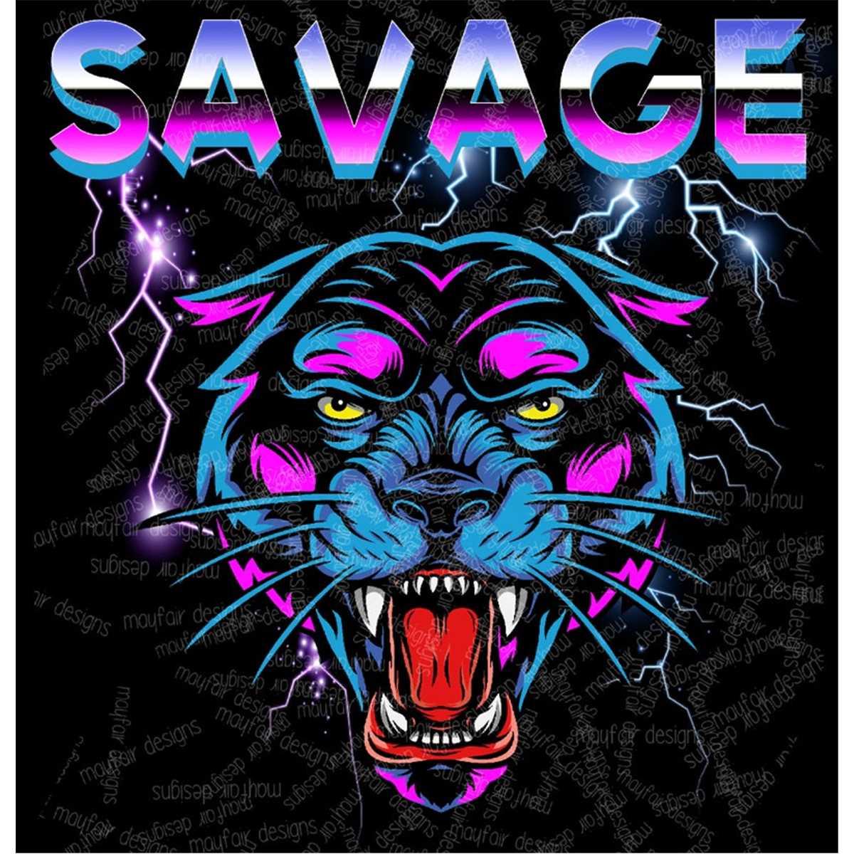 Savage Panther 80's Design | Inspire Uplift