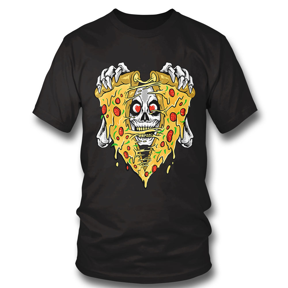 Zombie Skeleton Pizza Halloween Outfit For Pizza Lovers T Sh | Inspire ...
