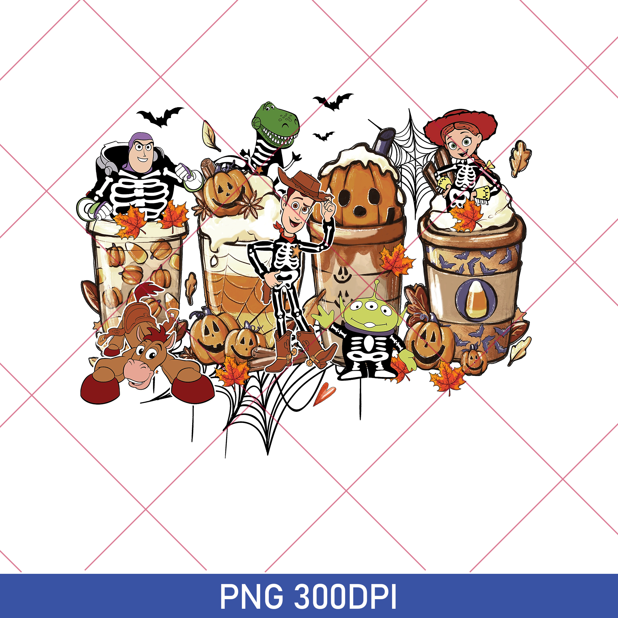 Disney Toy Story Coffee Halloween PNG, Toy Story Skeleton PN - Inspire ...
