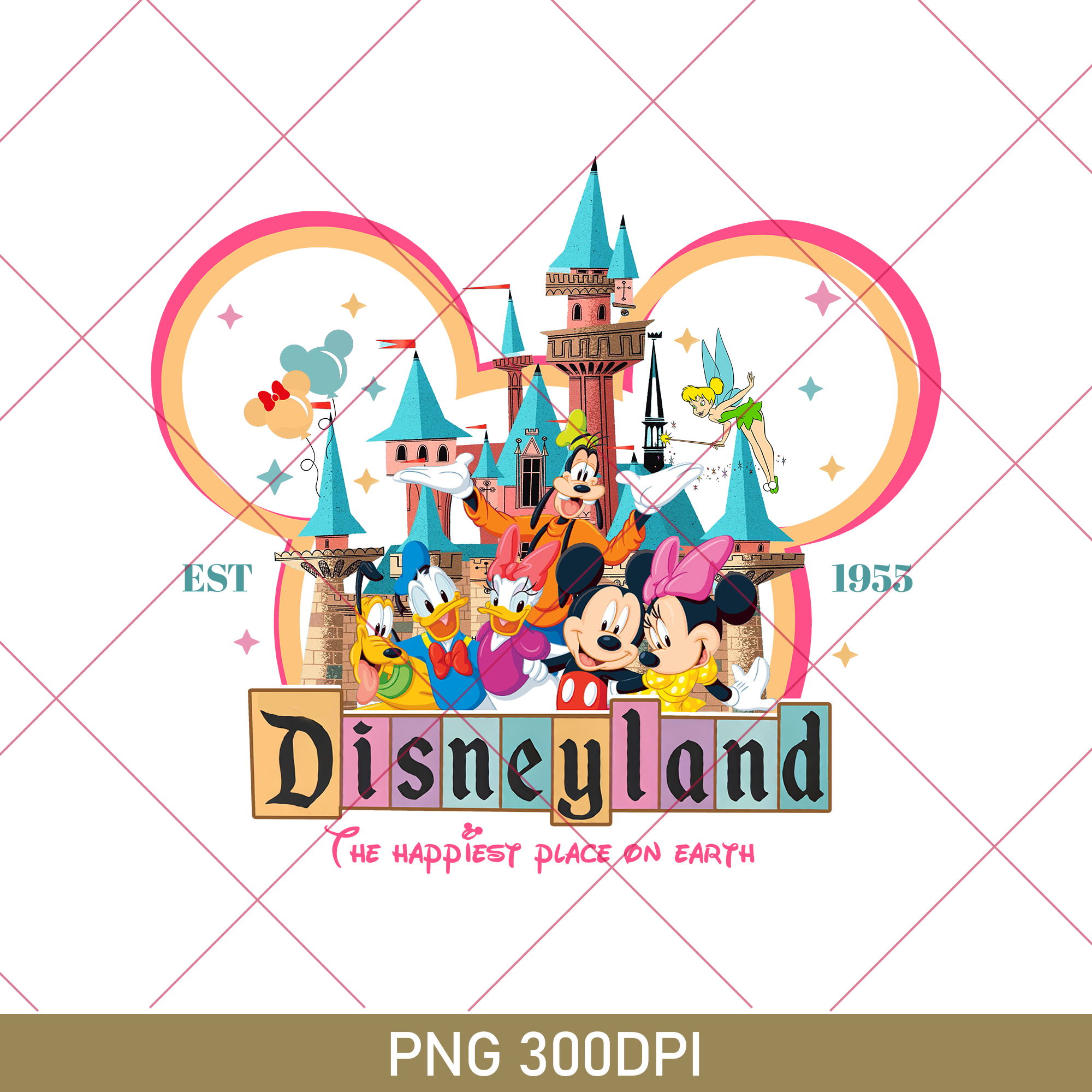 Vintage Disneyland Est 1955 PNG, Disneyland Family PNG, Disn - Inspire ...