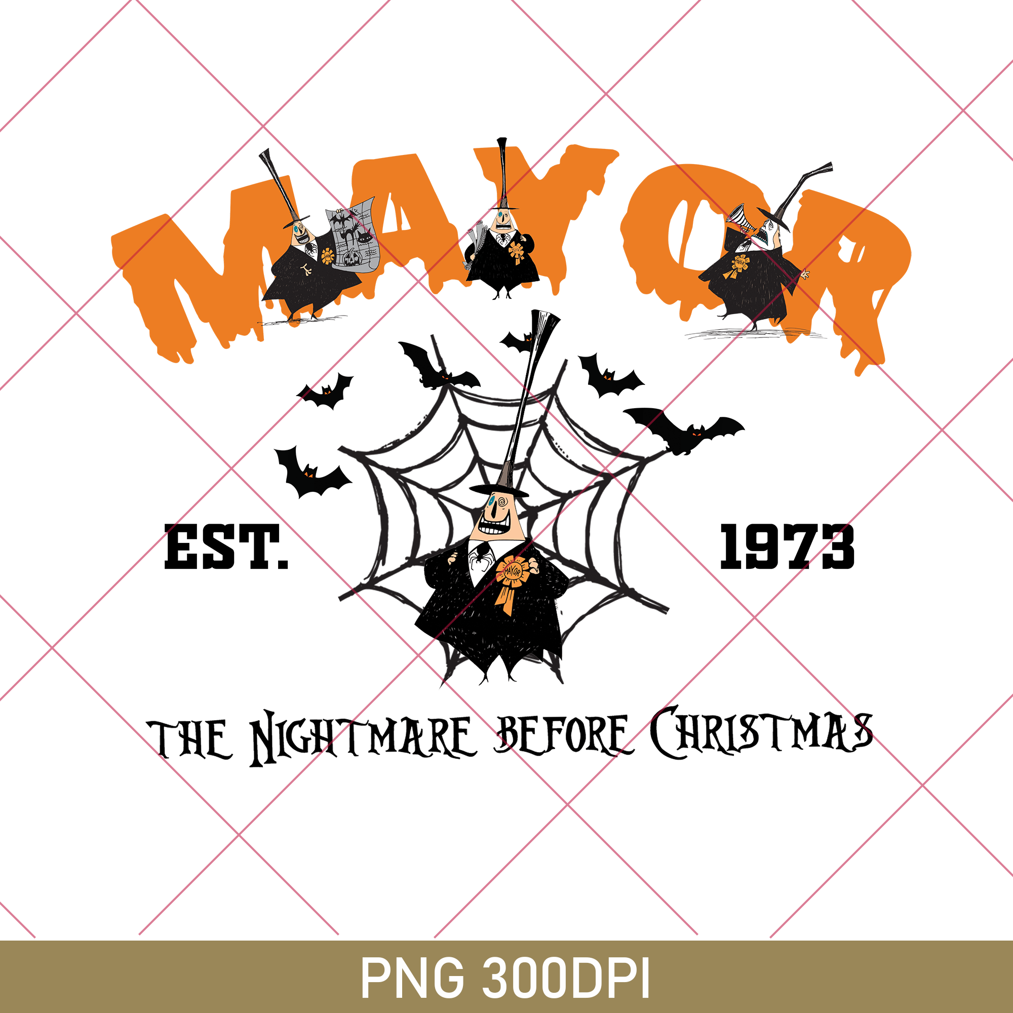 Mayor Est 1973 PNG, Disneyland Halloween PNG, Skellington Ni | Inspire ...