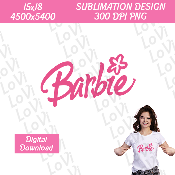 PNG File Digital Download, Digi, Barbie FLower Clipart, PNG - Inspire ...