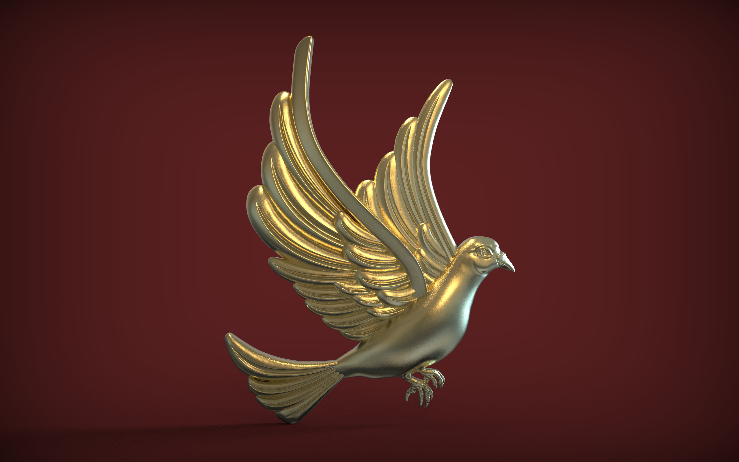 Dove Bas Relief 3D STL Model for CNC Router or 3D Printing | Inspire Uplift