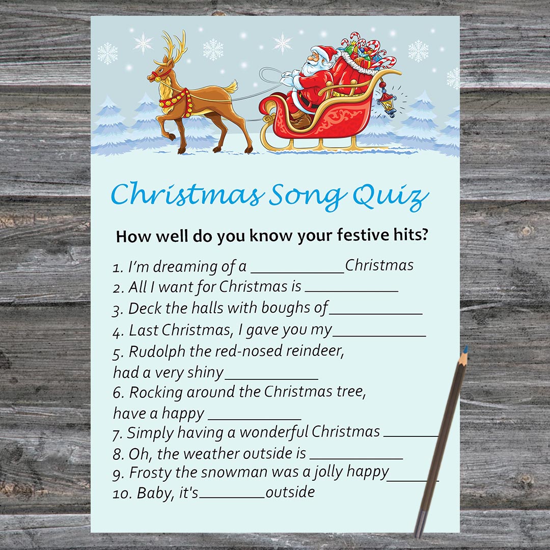 Christmas party games,Christmas Song Trivia Game Printable,S | Inspire ...
