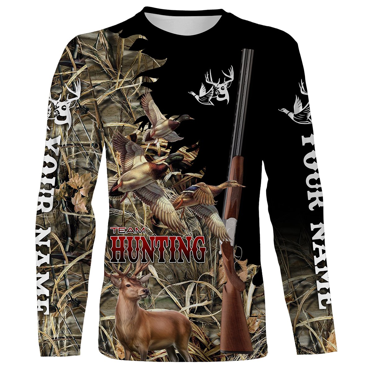 Deer And Duck Hunting Camo Shotgun Hunting Custom Name Full | Inspire ...