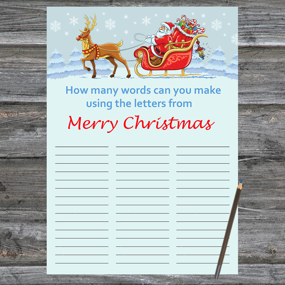 Christmas party games,How Many Words Can You Make From Merry | Inspire ...