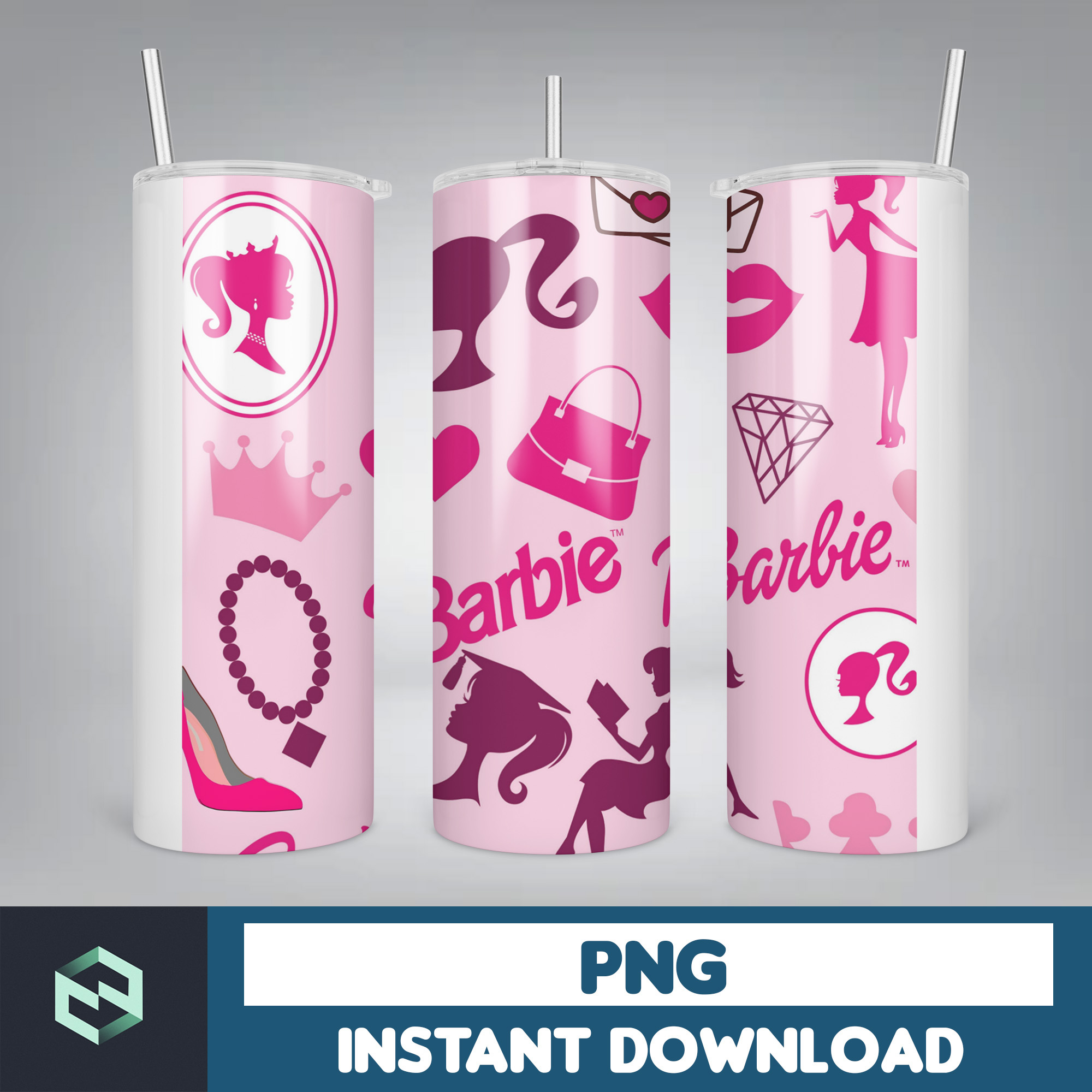 Barbie Digital Paper, Barbie Paper PNG, Barbie Scrapbooking, - Inspire ...