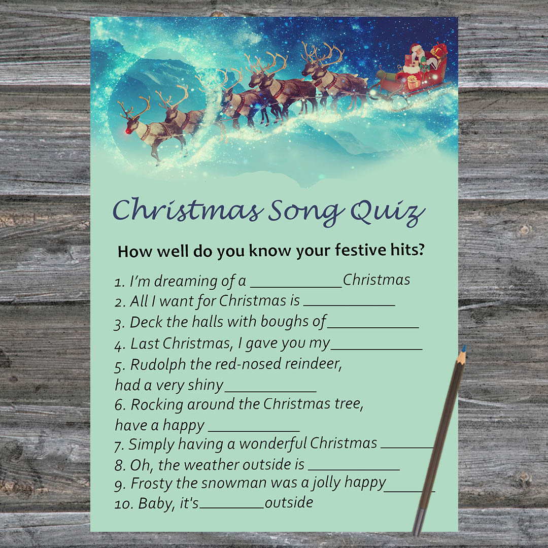 Christmas party games,Christmas Song Trivia Game Printable,S | Inspire ...