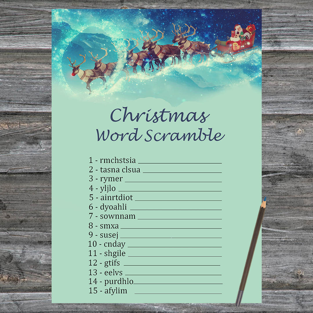 Christmas party games,Christmas Word Scramble Game Printable | Inspire ...