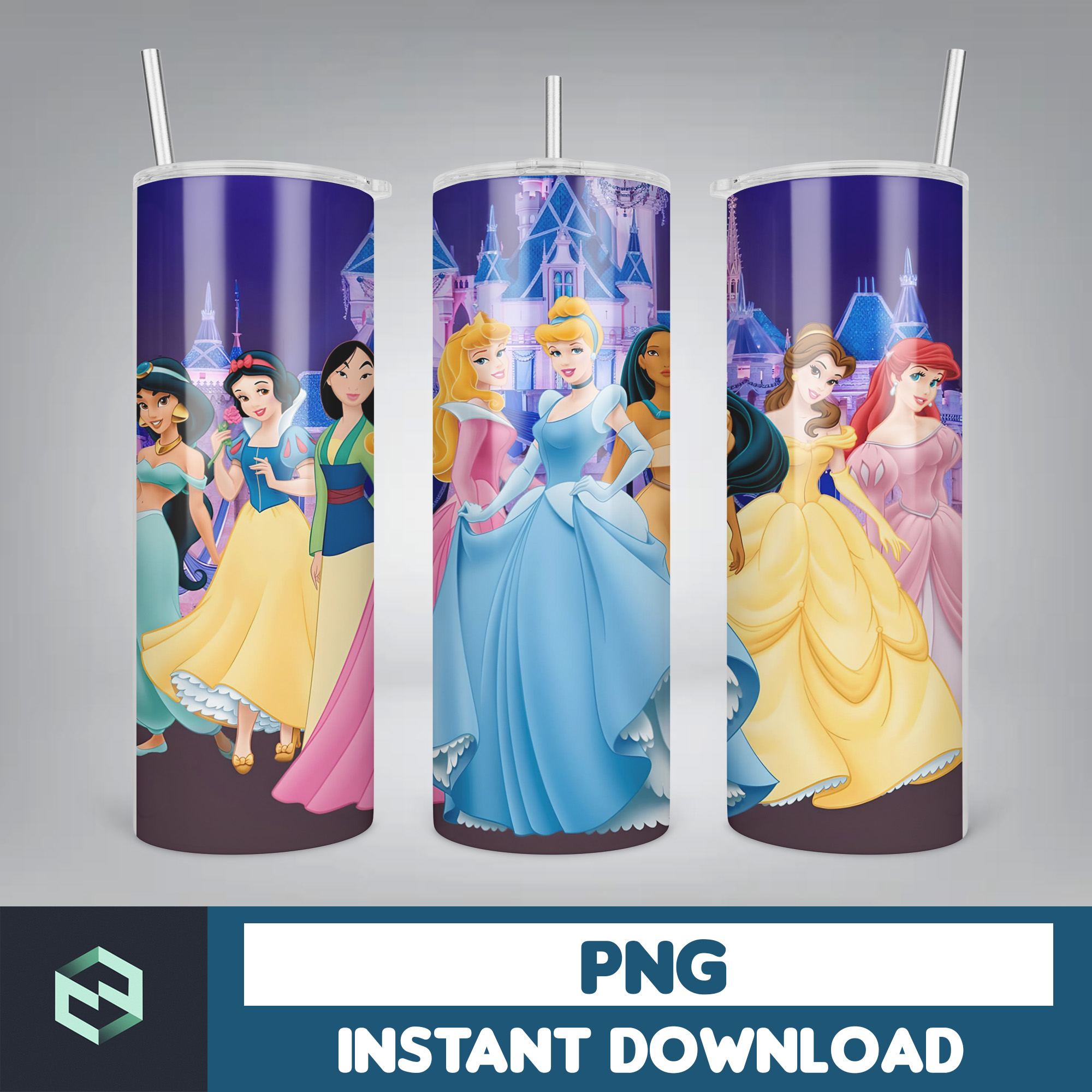 Princess Tumbler Wrap, Princess Sublimation Designs, 20 oz P | Inspire ...