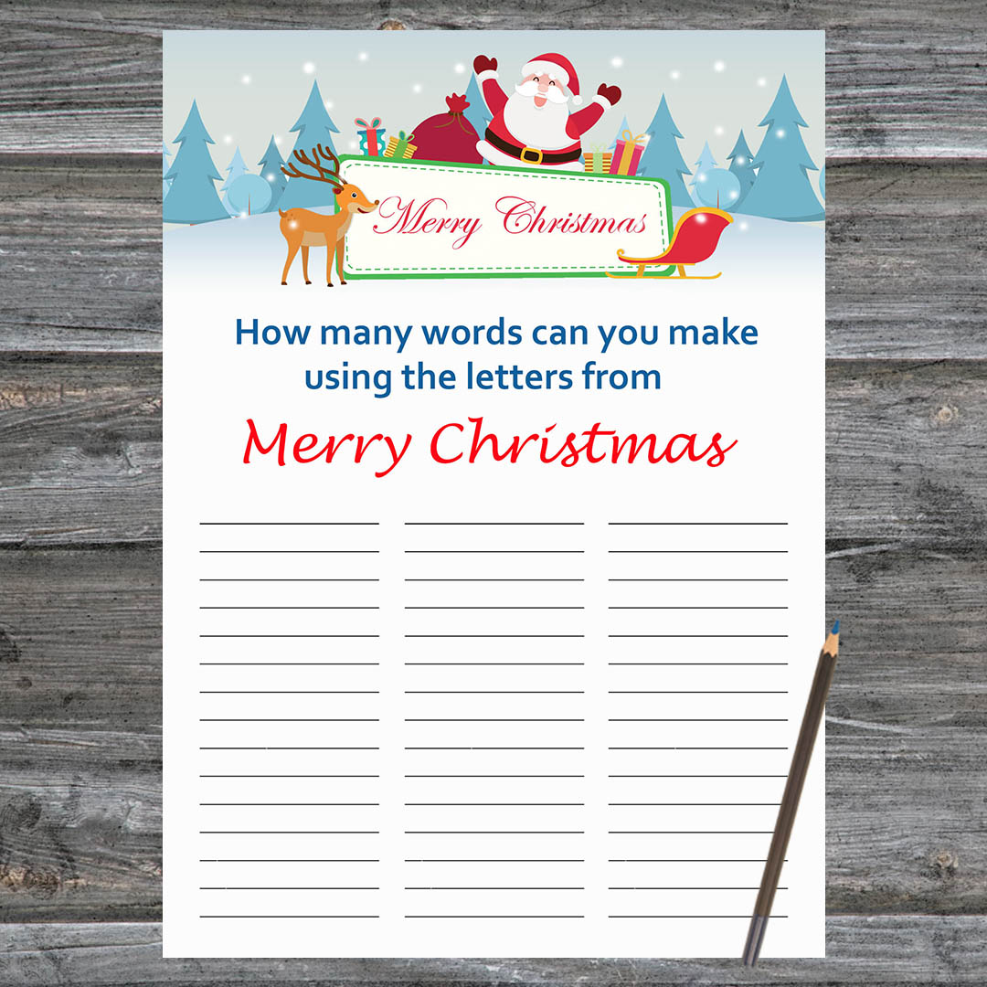 Christmas party games,How Many Words Can You Make From Merry | Inspire ...