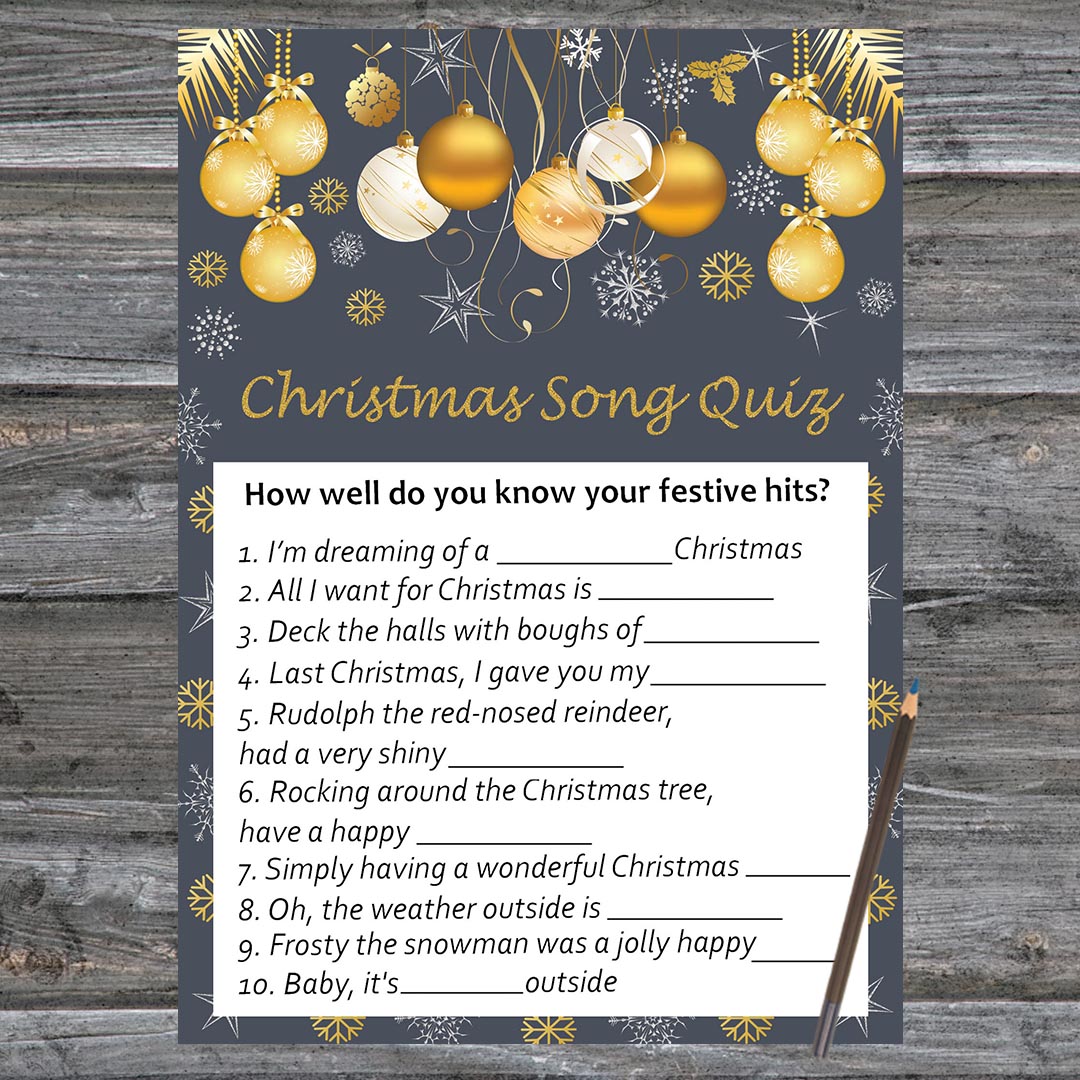 Christmas party games,Christmas Song Trivia Game Printable,G | Inspire ...