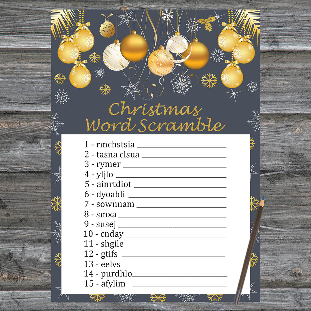 Christmas party games,Christmas Word Scramble Game Printable - Inspire ...