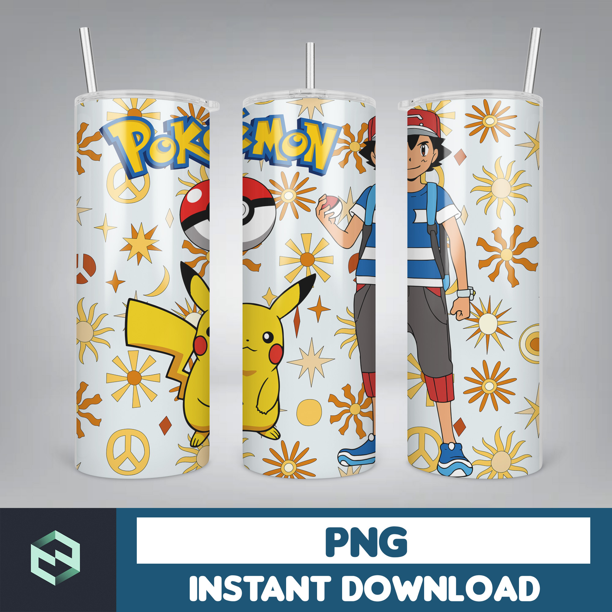 Pokmon Tumbler Wrap, Pokemon Tumbler Design, Pikachu 20 oz T | Inspire ...