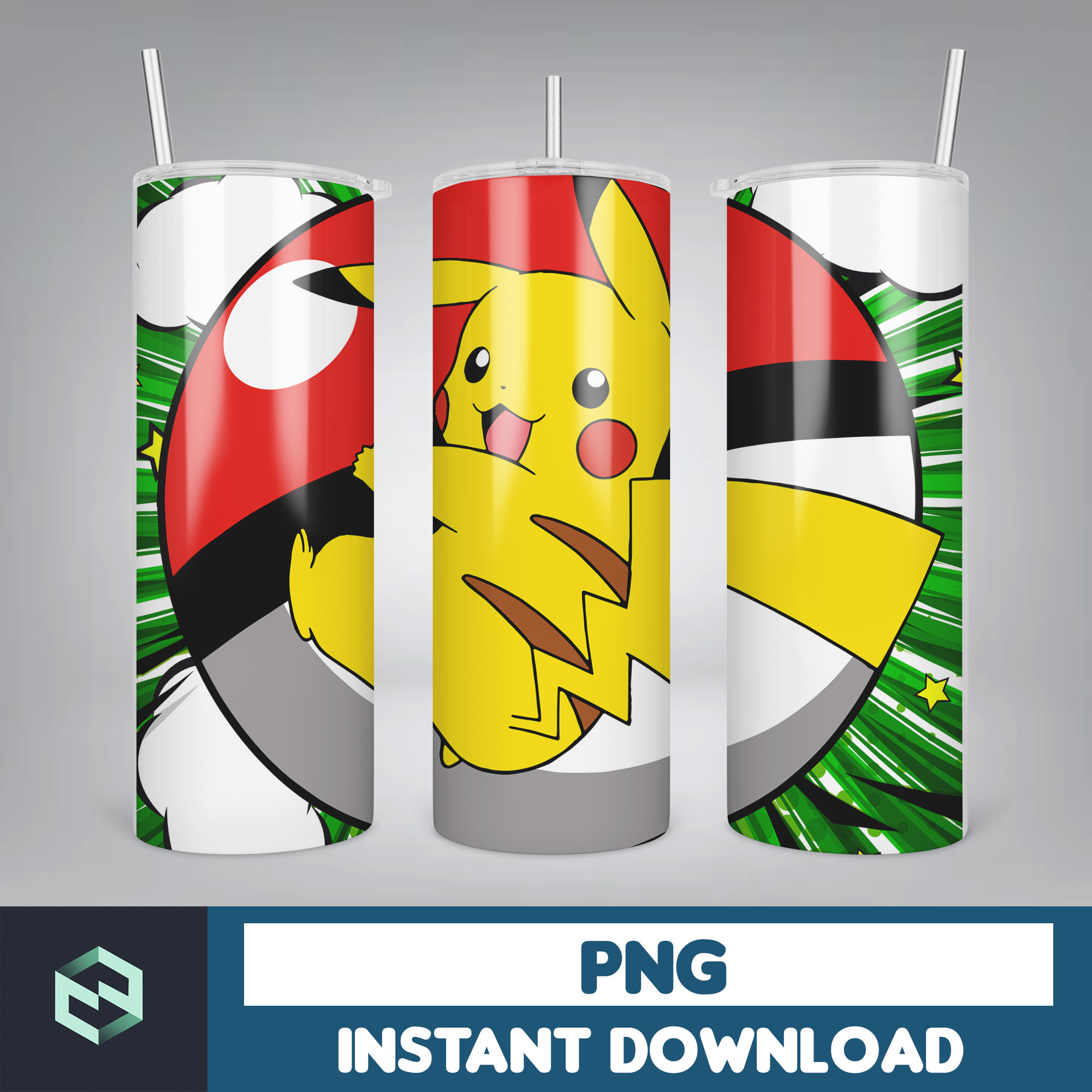 Pokmon Tumbler Wrap, Pokemon Tumbler Design, Pikachu 20 oz T | Inspire ...