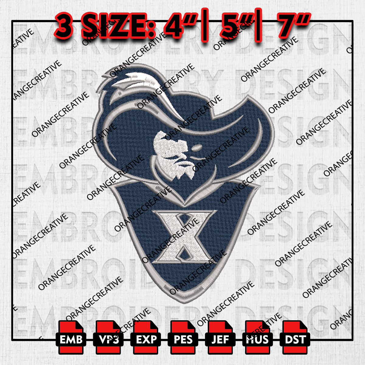 Xavier Musketeers Logo Embroidery file, NCAA Embroidery Desi - Inspire ...