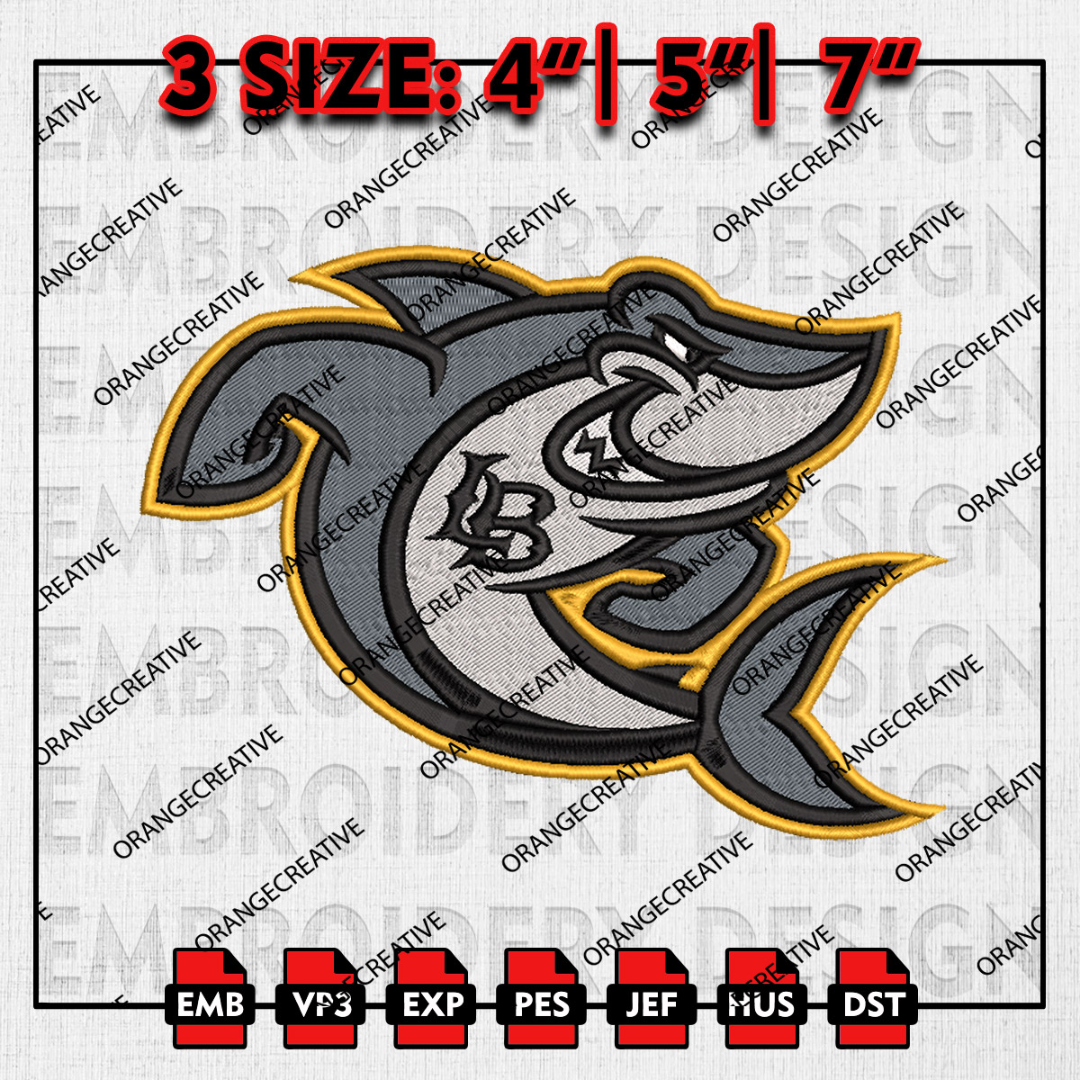 Long Beach State Beach Logo Embroidery file, NCAA Embroidery - Inspire ...