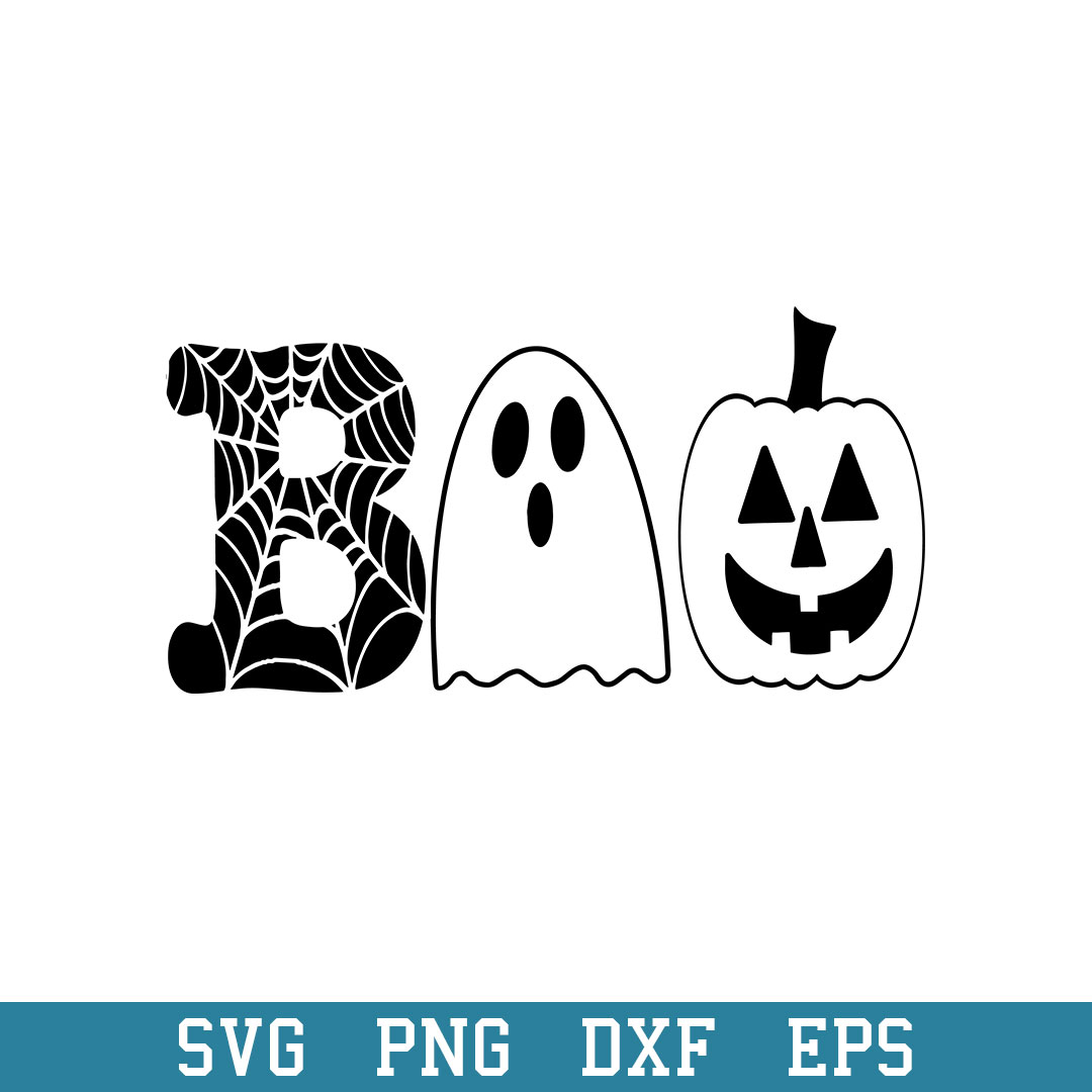 Boo Pumpkin Ghost Svg, Halloween Svg, Png Dxf Eps Digital Fi | Inspire ...