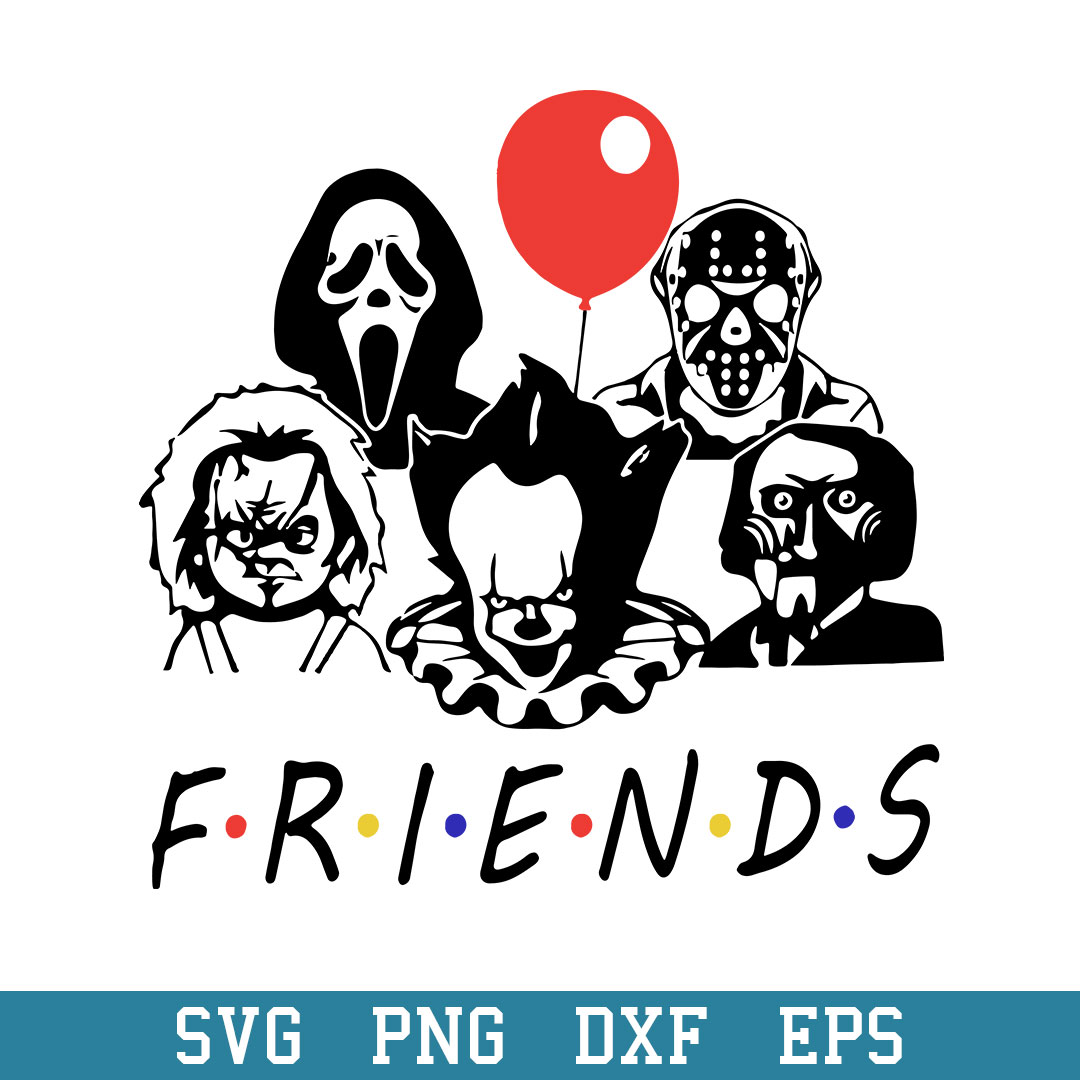 Horror Friends Svg, Horror Characters Svg, Halloween Svg, Pn | Inspire ...