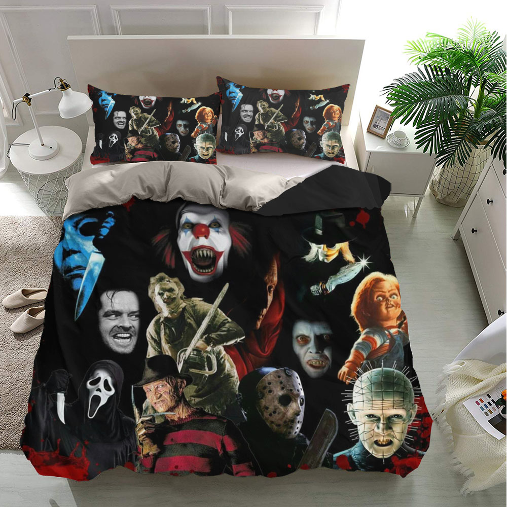 Halloween Horror Characters Bedding Sets, Halloween Bedding, | Inspire ...