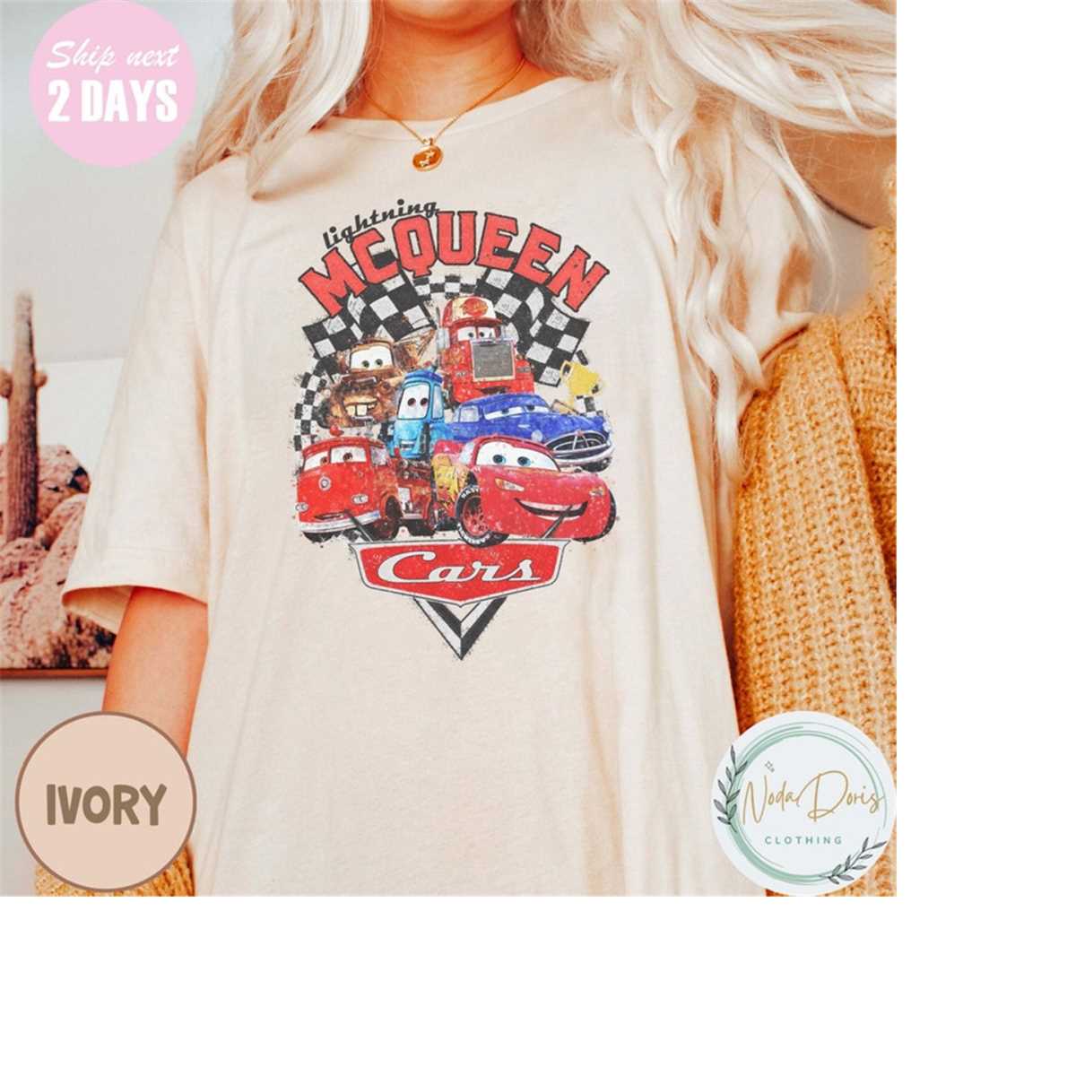 Retro Lightning Mcqueen Shirt, Vintage Disney Cars Shirt, Ca | Inspire ...
