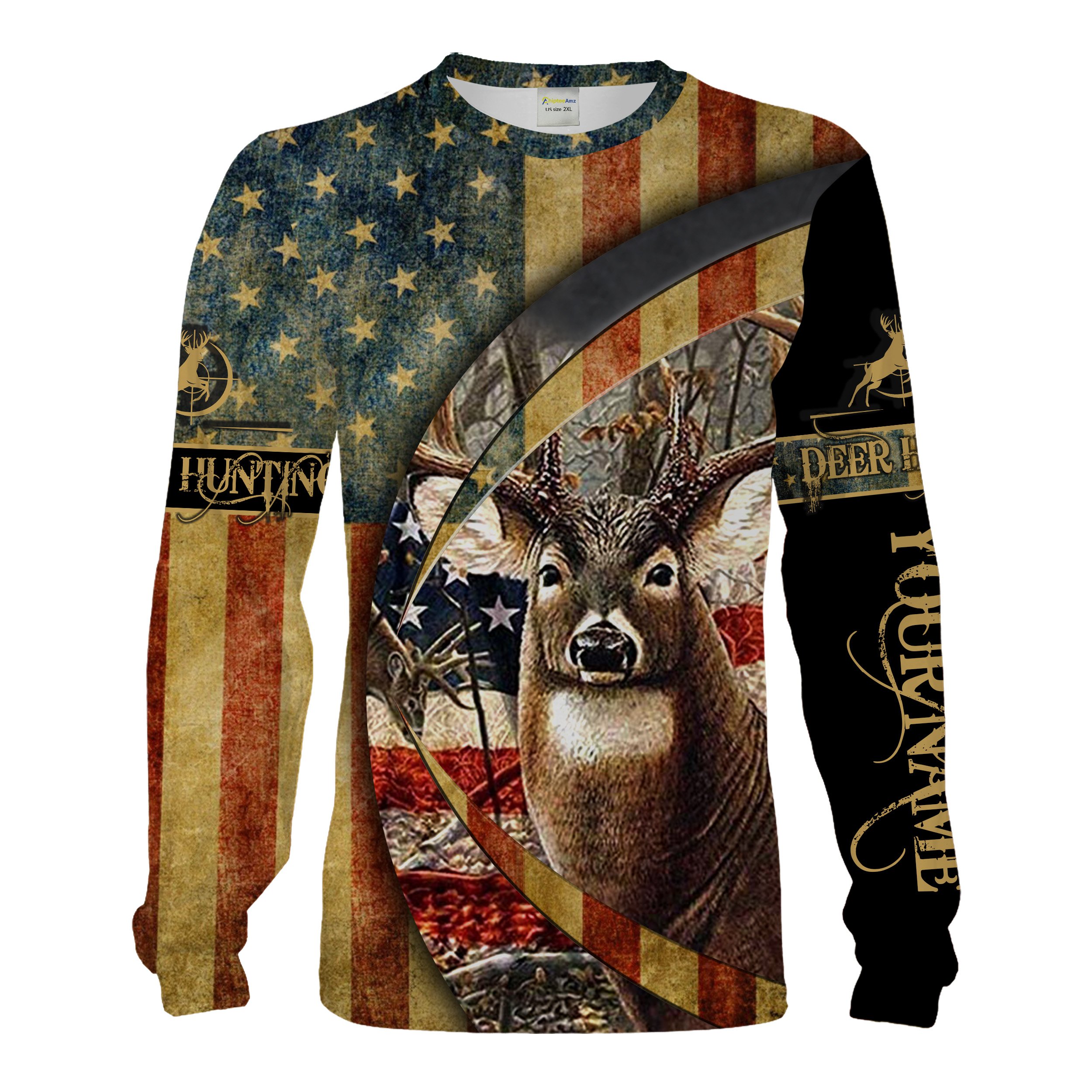 Deer hunting American flag patriotic 4th of july Customize N | Inspire ...