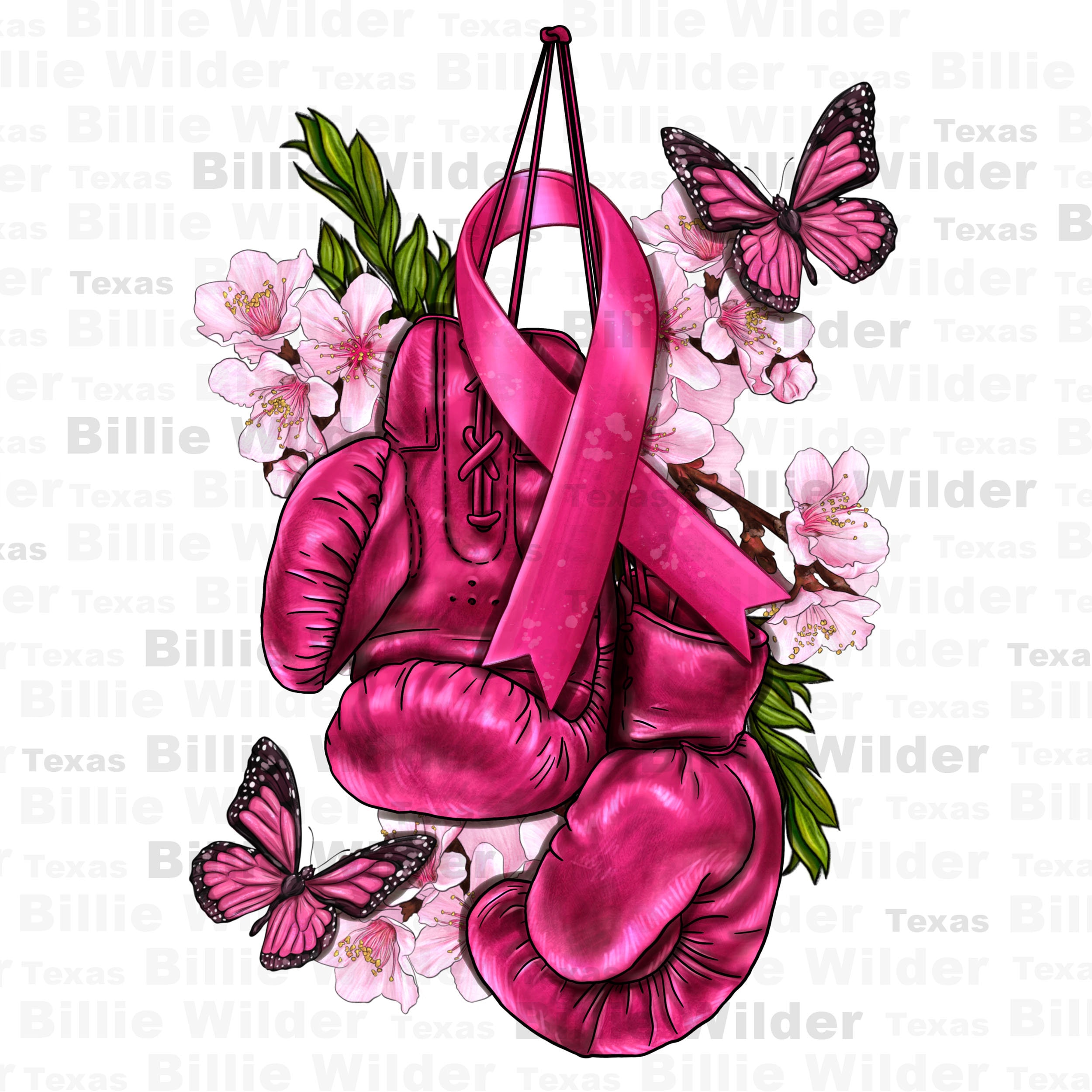 Cancer boxing gloves with ribbon png, Cancer Awarenes - Inspire Uplift