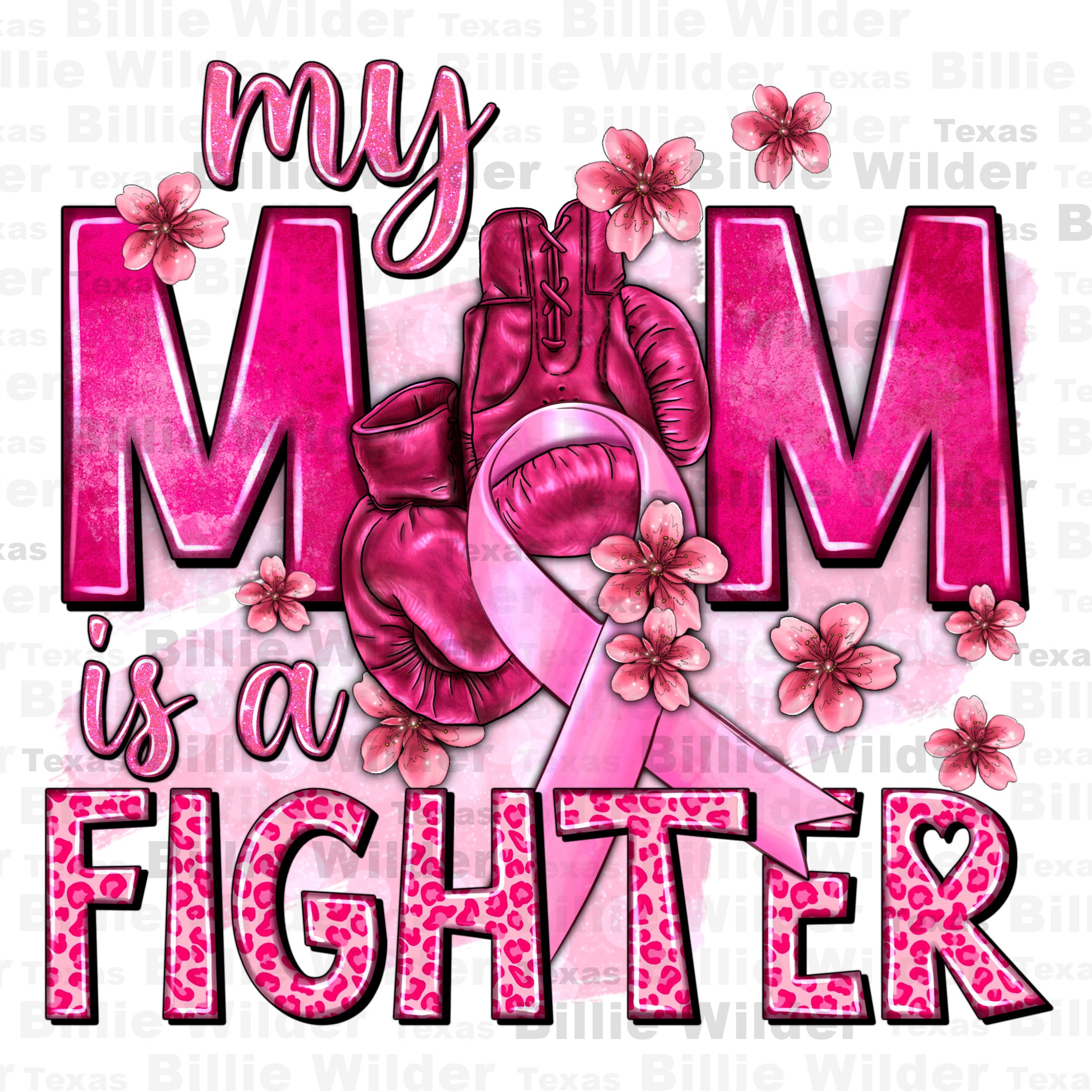 My mom is a fighter with ribbon png sublimation desig - Inspire Uplift