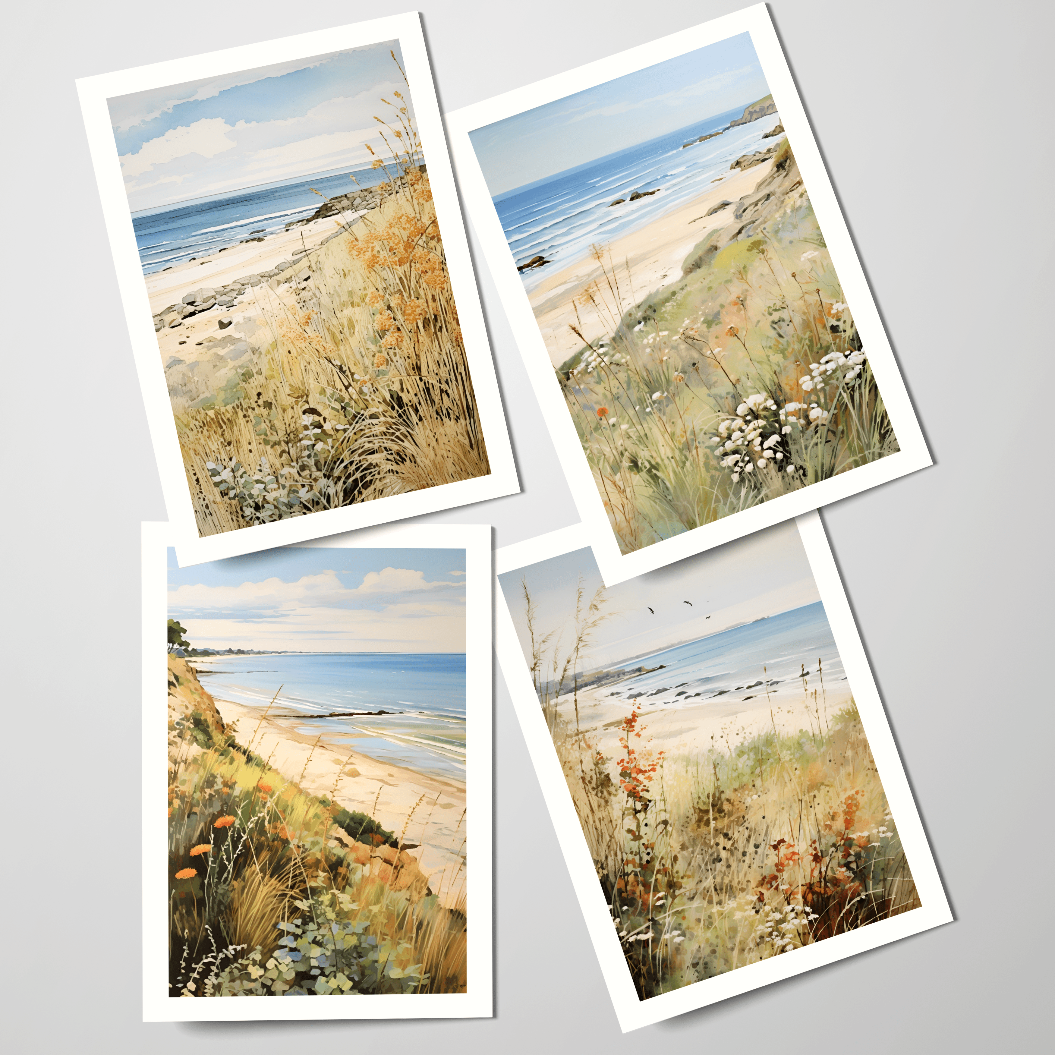 Set of 4 Digital Postcards A6 (4 x 6 in), 