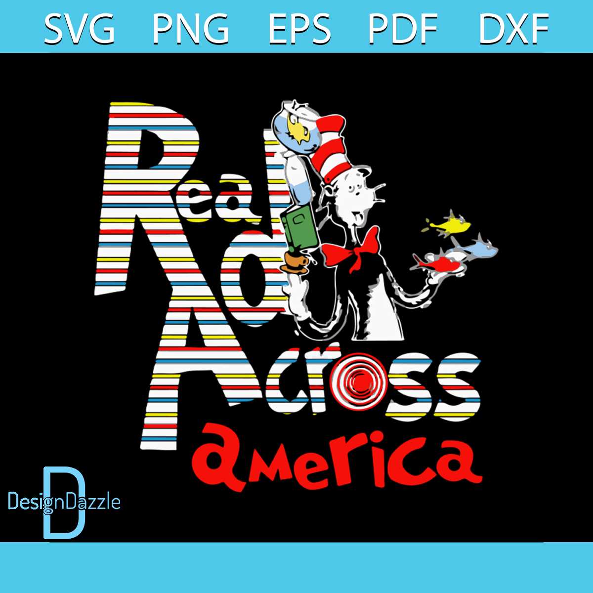 Read Across America Svg, Dr Seuss Svg, The Cat In The Hat Sv | Inspire ...