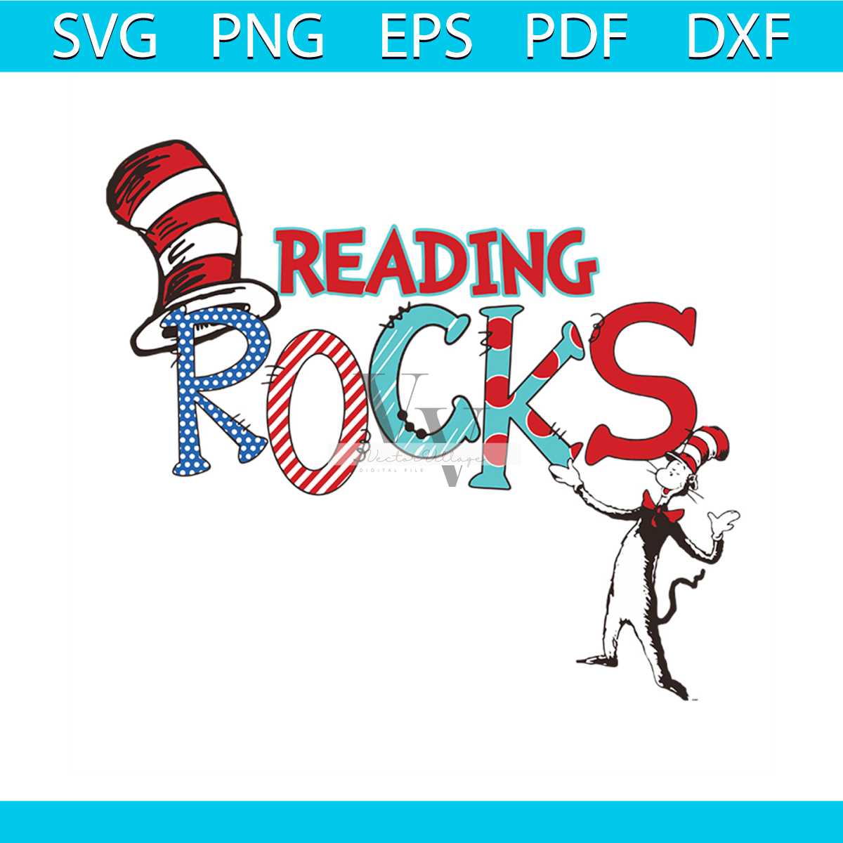 Reading Rocks Svg, The Cat In The Hat Svg, Dr Seuss Svg, Dr. | Inspire ...
