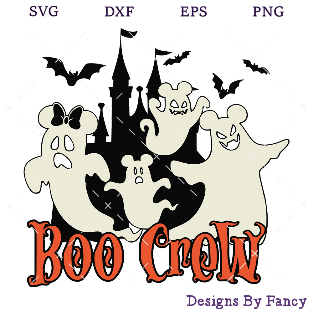 Boo Crew SVG, Mickey Ghost SVG, Funny Disney Halloween SVG | Inspire Uplift