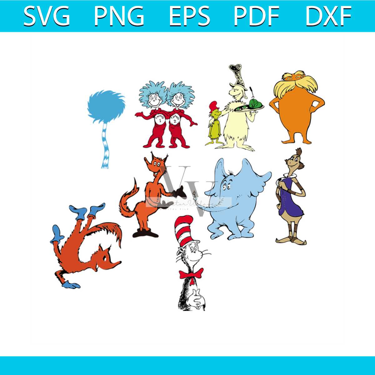 Dr seuss characters bundle svg, dr seuss svg, trending svg, | Inspire ...