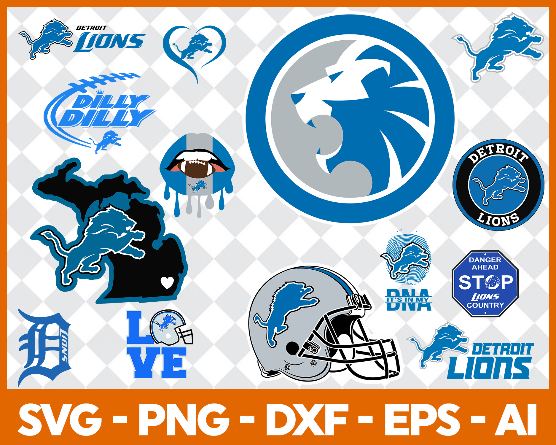 Detroit Lions Svg , Football Team Svg, Cricut, Digital Downl | Inspire ...