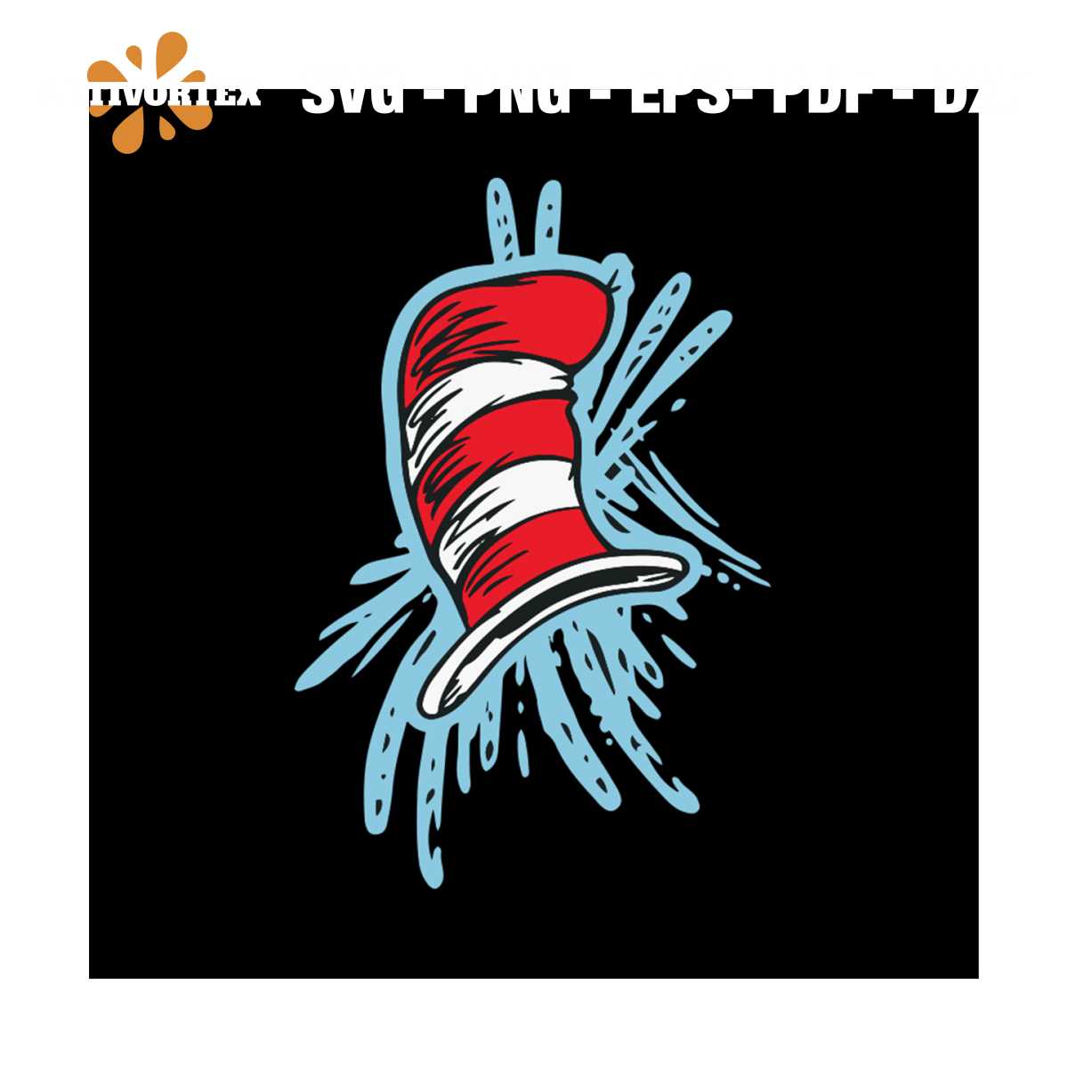 Patchy Color Hat Svg, Dr Seuss Svg, The Cat In The Hat Svg, | Inspire ...