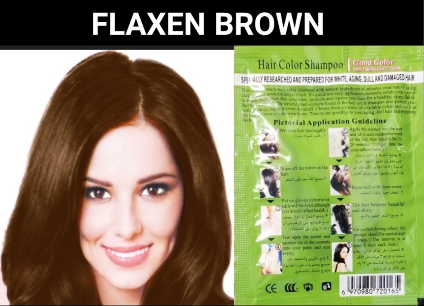 5 & 10 Sachets Flaxen Brown Herbal Hair Dye Shampoo-Color Gr | Inspire ...