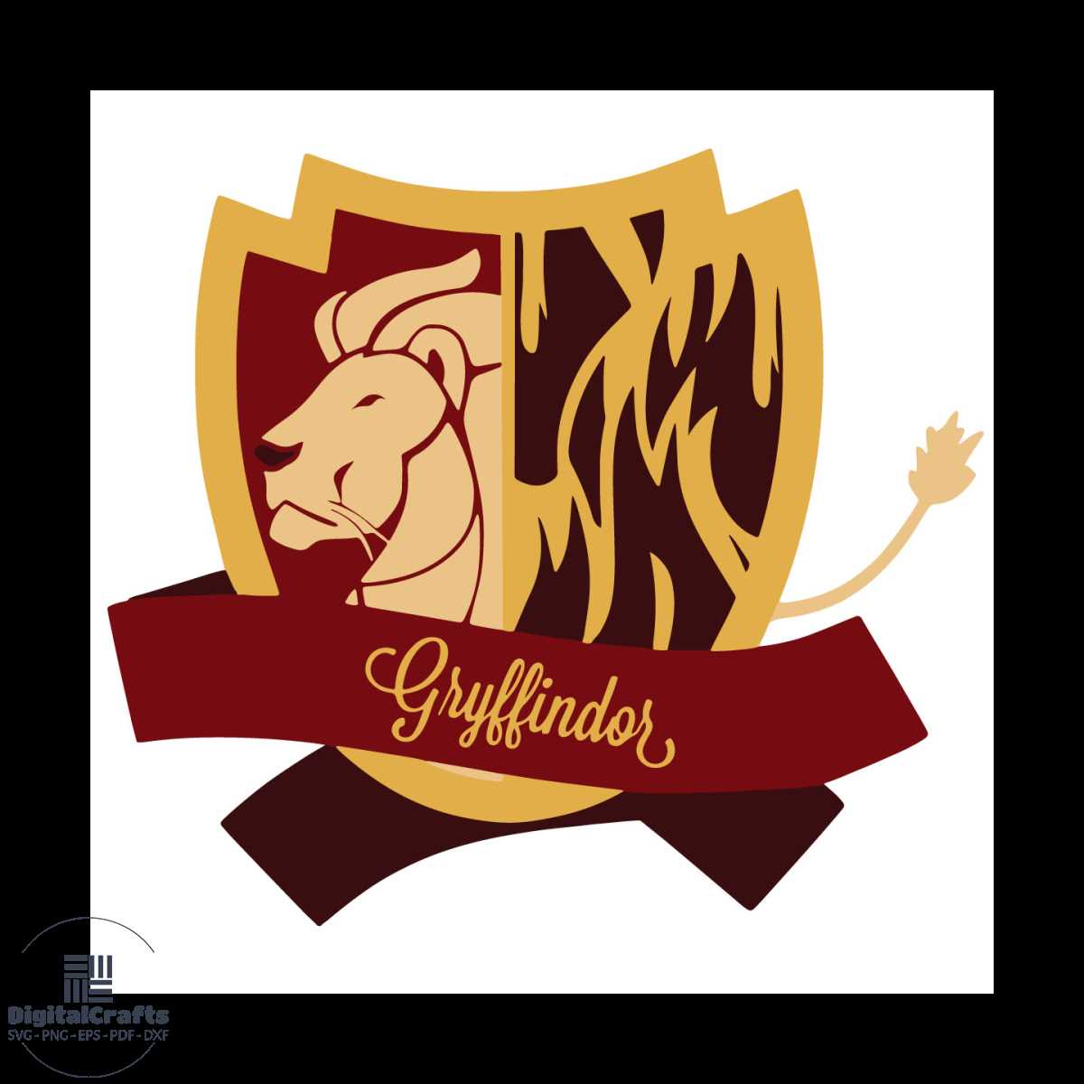 Harry Potter Gryffindor Lion Svg, Harry Potter Svg, Lion Kin | Inspire ...