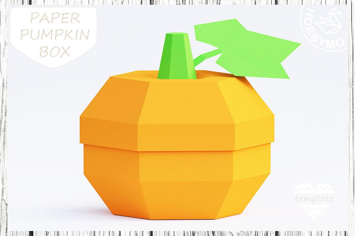 DIY Paper Pumpkin Treat Box 3D Papercraft PDF | Inspire Uplift